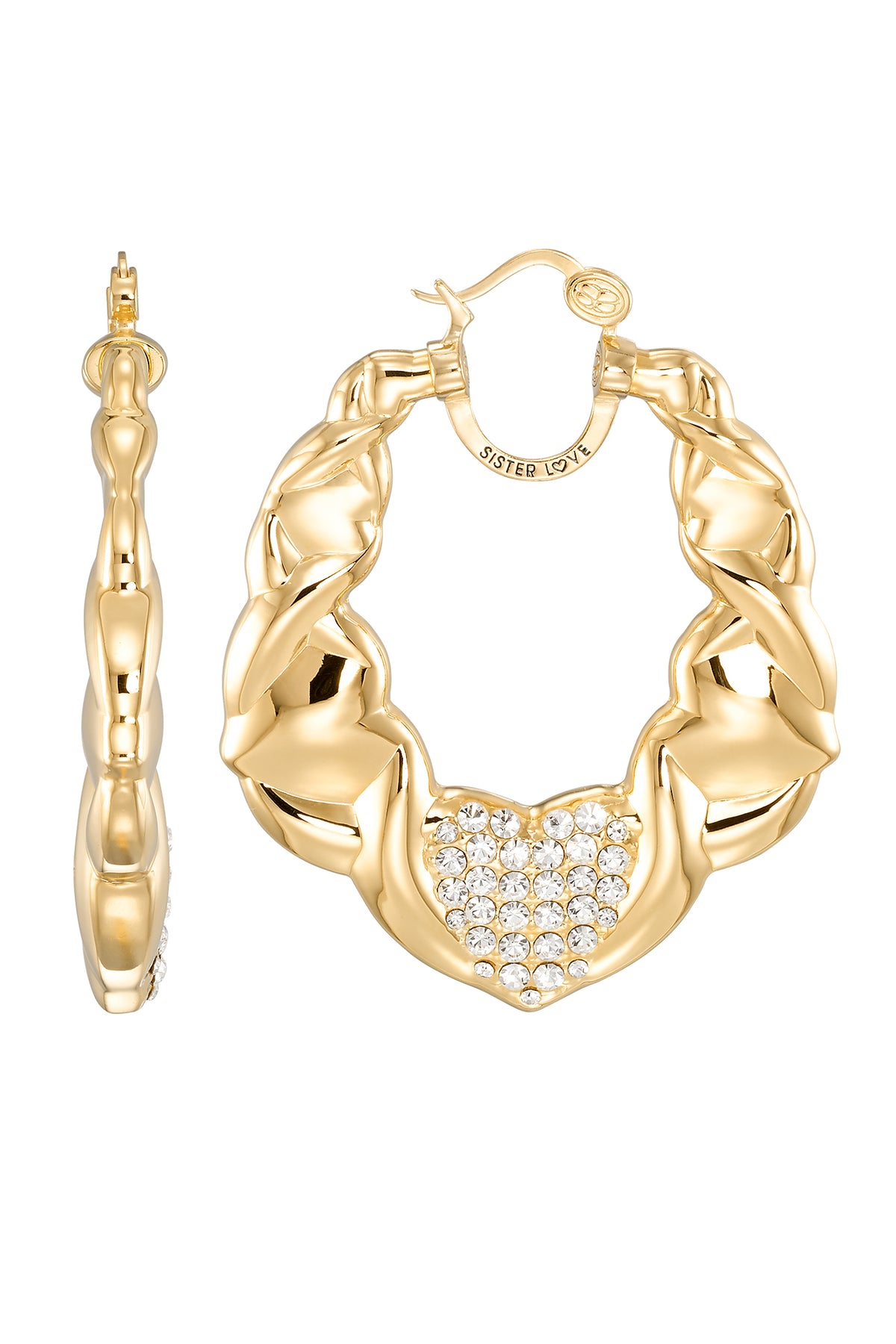 Sister Love Crystal Crush Hoop Earrings - Extra Large – Simone I. Smith