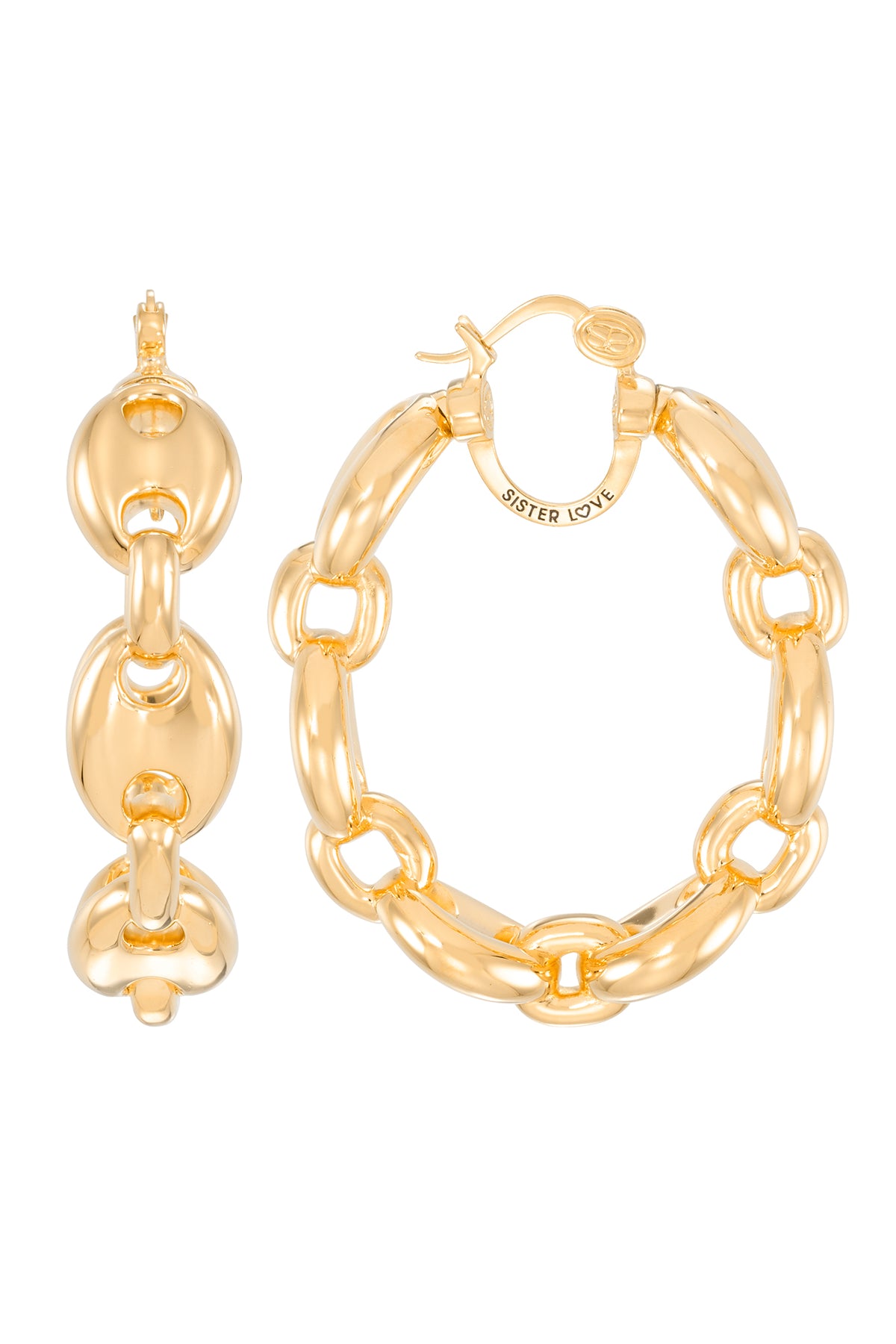 Sister Love Mary Jane Hoops - Large – Simone I. Smith