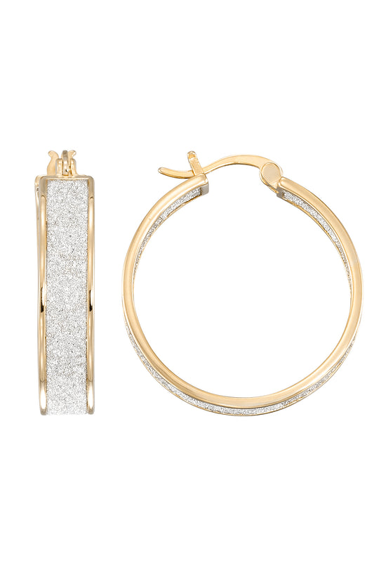Simone I. Smith Glitter Petite Hoop Earrings