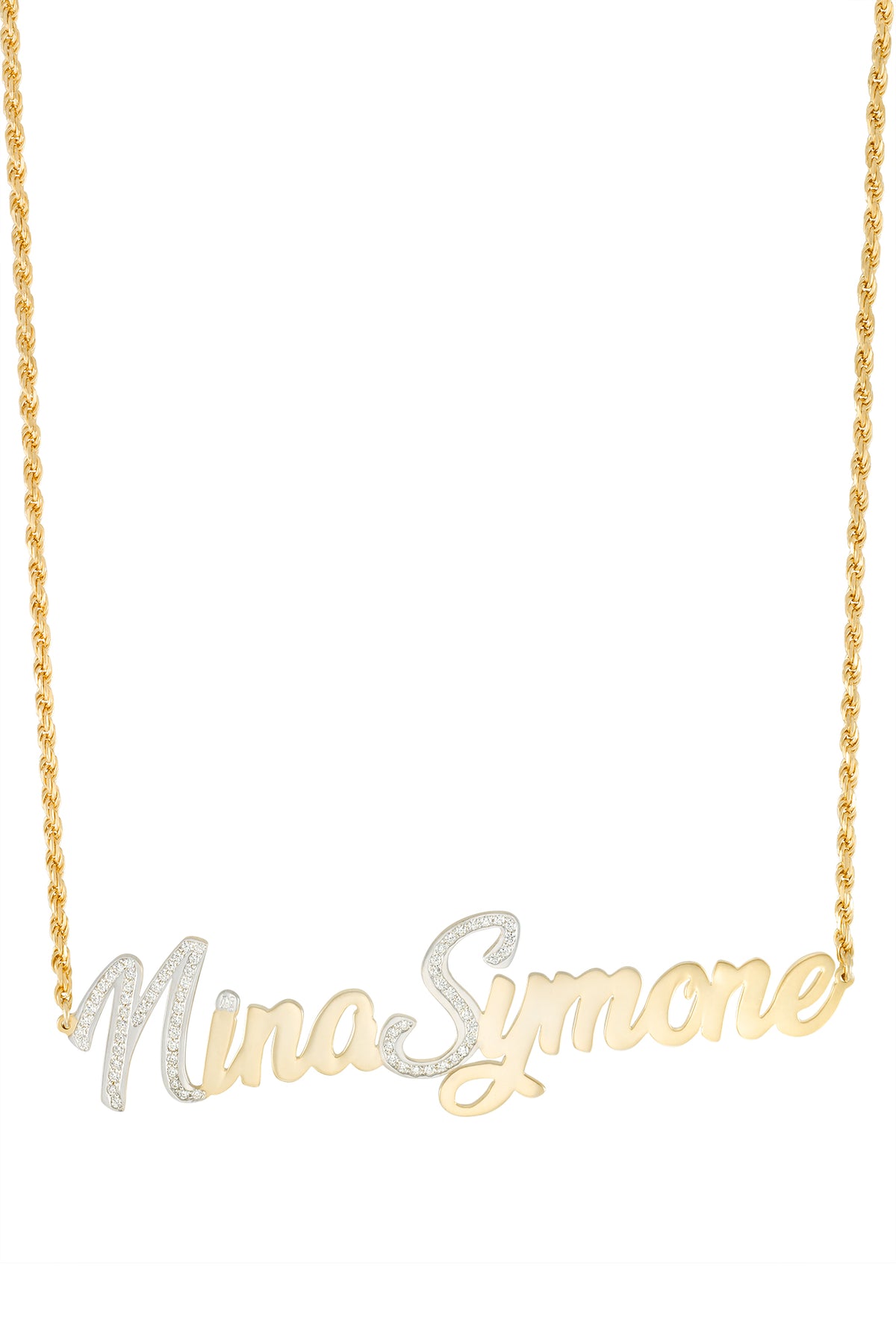 Custom Nameplate Necklace - 2 Capital Letters - Up To 15 Letters ...